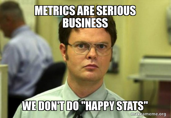 Metrics are serious business We don't do "Happy Stats" - Schrute Facts ...