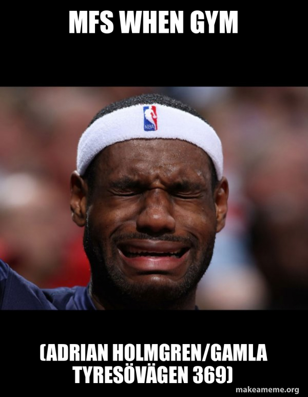 Mfs when gym (Adrian holmgren/Gamla Tyresövägen 369) - Lebron Crying ...