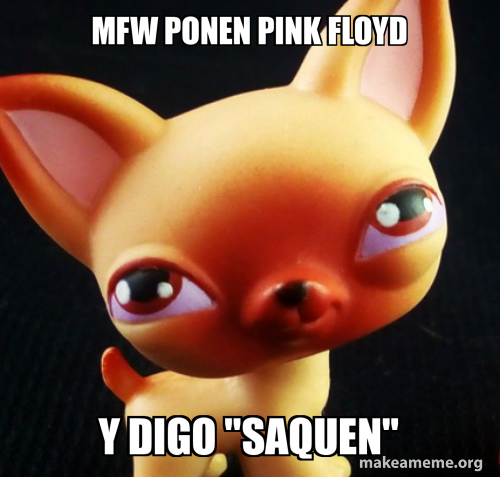 MFW ponen pink floyd y digo "saquen" Meme Generator