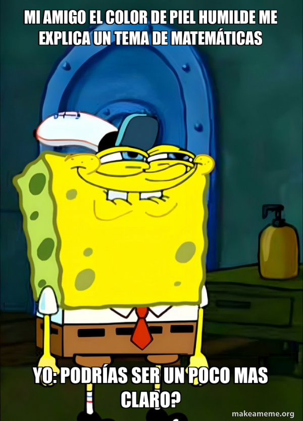 Mi amigo el color de piel humilde me explica un tema de matemáticas Yo ...