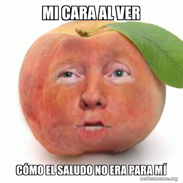 Mi cara al ver cómo el saludo no era para mí - Impeached Donald Trump ...