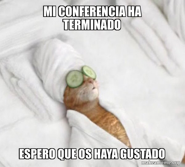 mi conferencia ha terminado Espero que os haya gustado - Pampered Cat ...