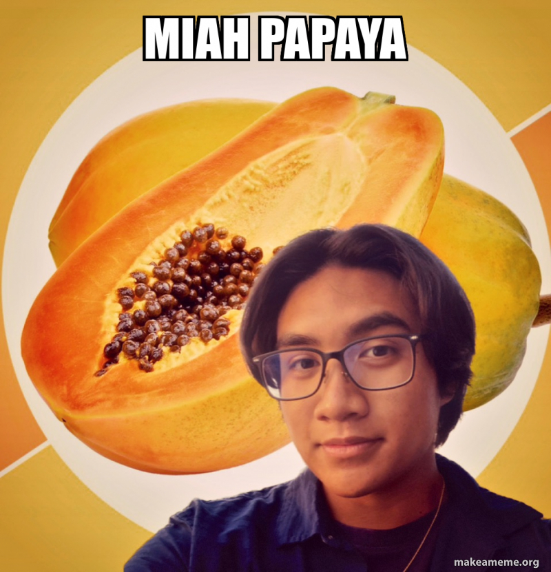 MIAH PAPAYA Meme Generator