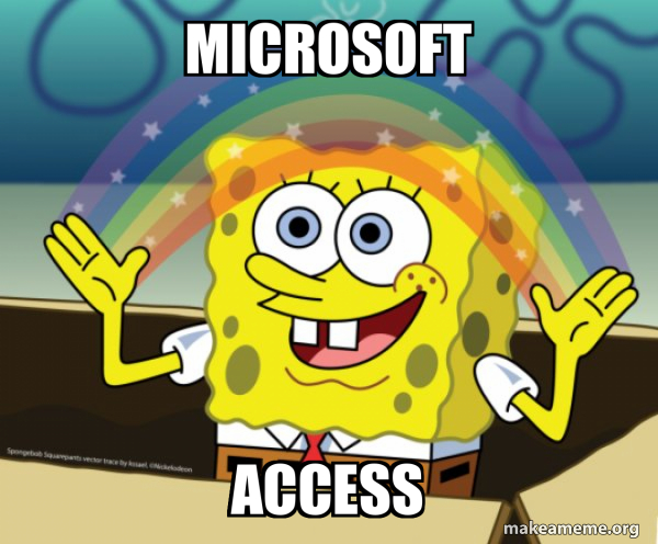 Microsoft Access - Rainbow SpongeBob Meme Generator