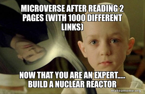 Microverse after reading 2 pages (with 1000 different links) Now that ...