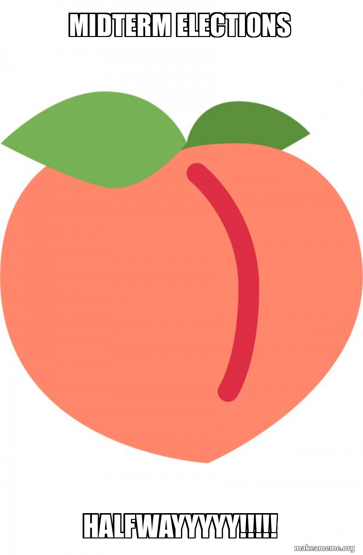 Midterm Elections HALFWAYYYYY!!!!! - Peach Emoji Meme Generator