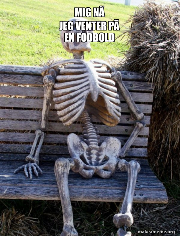 mig nå jeg venter på en fodbold - Waiting Skeleton Meme Generator