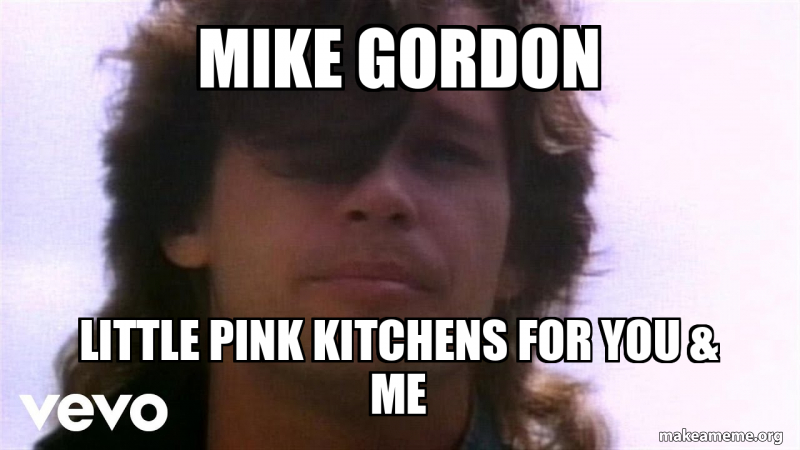 Mike gordon Little pink kitchens for you & me Meme Generator