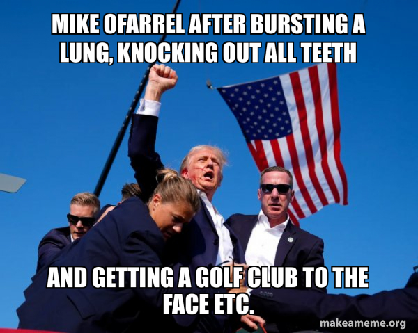Mike Ofarrel after bursting a lung, knocking out all teeth And Getting ...
