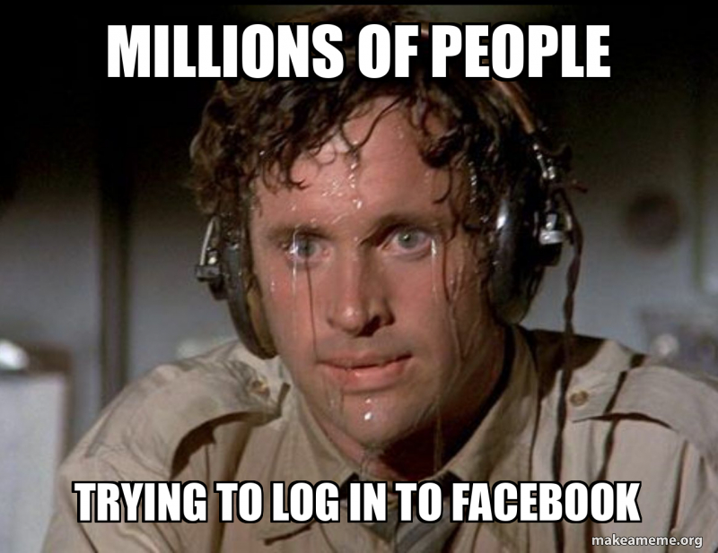 Millions of people Trying to log in to Facebook Meme Generator