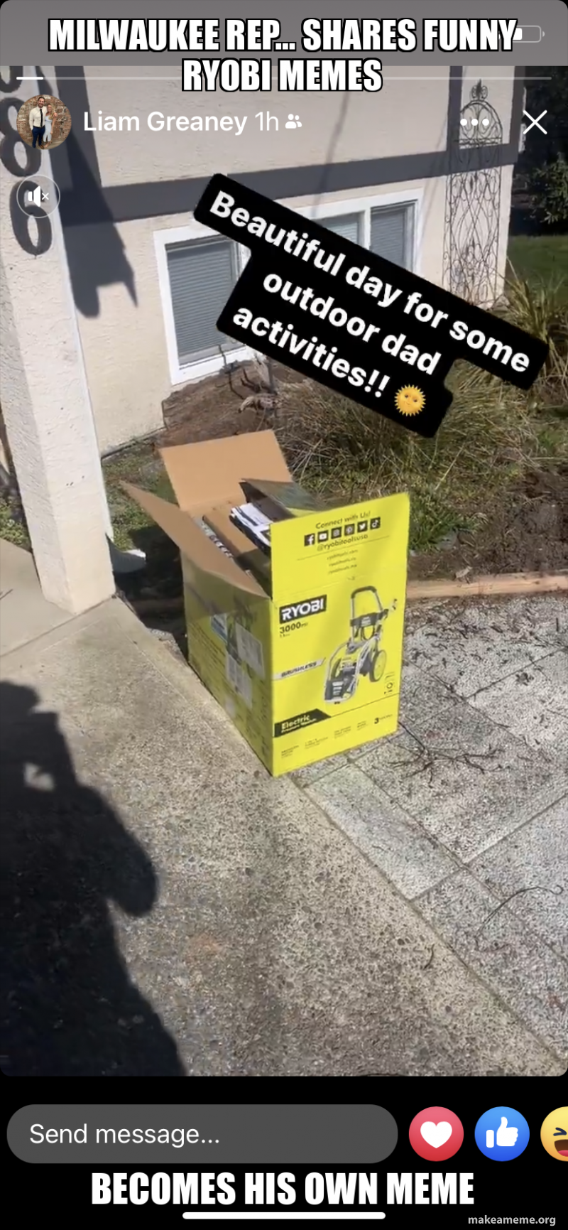 milwaukee rep… shares funny ryobi memes Becomes his own meme Meme Generator