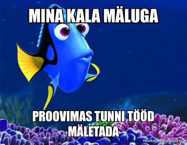 Mina kala mäluga proovimas tunni tööd mäletada - Dory from Nemo (5 ...