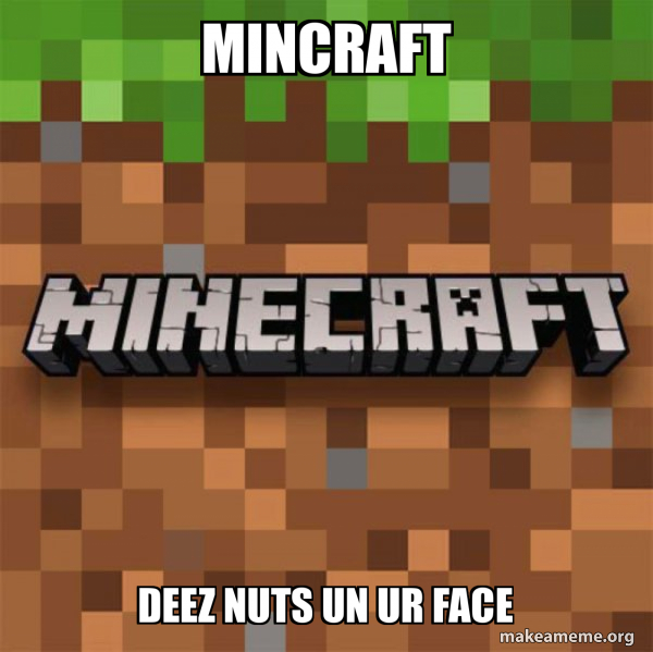 Mincraft Deez nuts un ur face - Minecraft Meme Generator