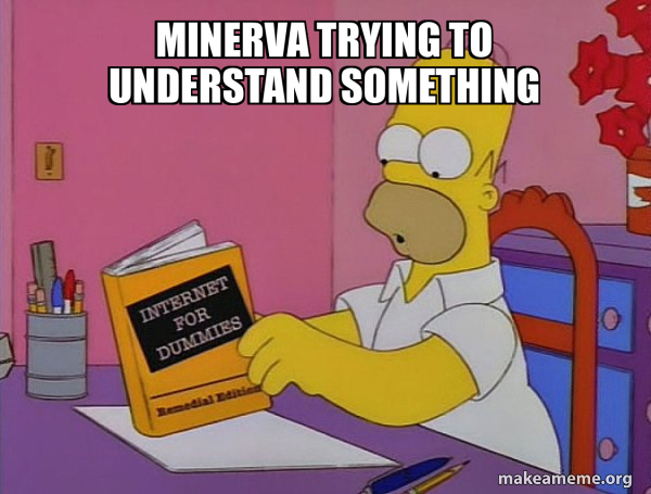 Minerva trying to understand something - Internets Homer Meme Generator