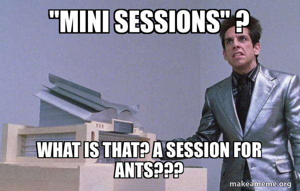 "mini sessions" ? What is that? a session for ants??? - Center for Ants ...
