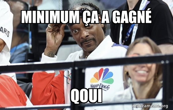 minimum ça a gagné qoui - Snoop Dogg Sunglasses at Olympics Meme Generator
