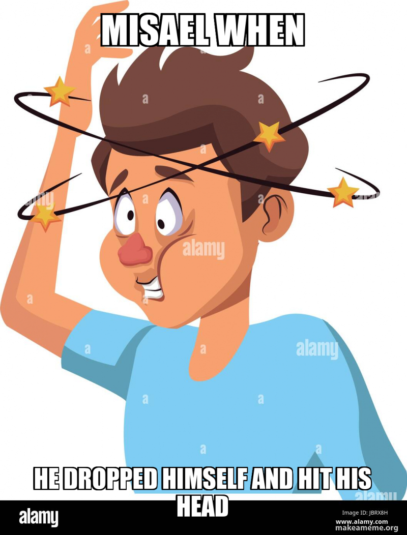 Misael when he dropped himself and hit his head Meme Generator