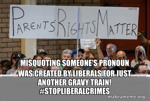 misquoting someone's pronoun was created by liberals for just another ...