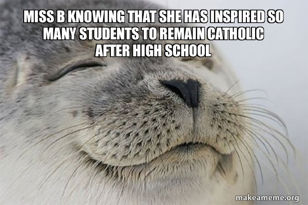 Miss B knowing that she has inspired so many students to remain ...
