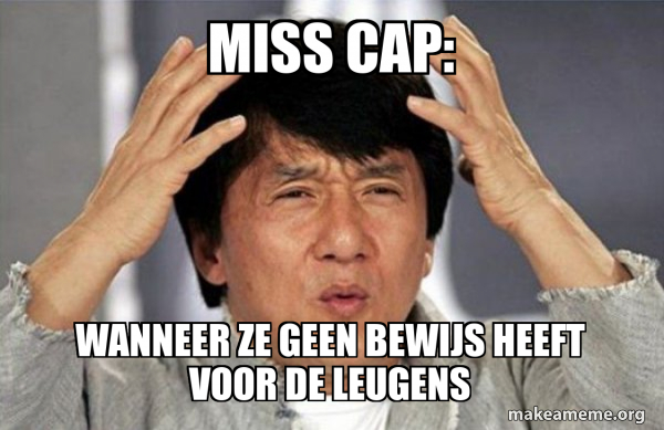 Miss cap: Wanneer ze geen bewijs heeft voor de leugens - Jackie Chan ...