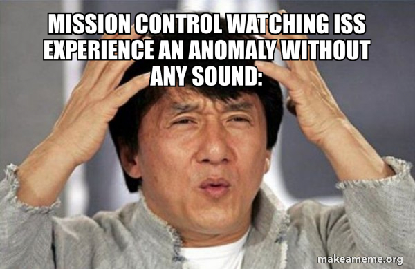 Mission Control watching ISS experience an anomaly without any sound ...