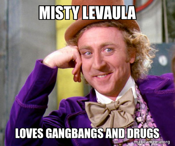 Misty Levaula Loves gangbangs and drugs - Willy Wonka Sarcasm Meme Meme ...