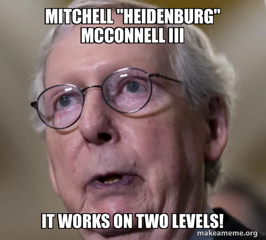 Mitchell "Heidenburg" McConnell III It works on two levels! - read a ...
