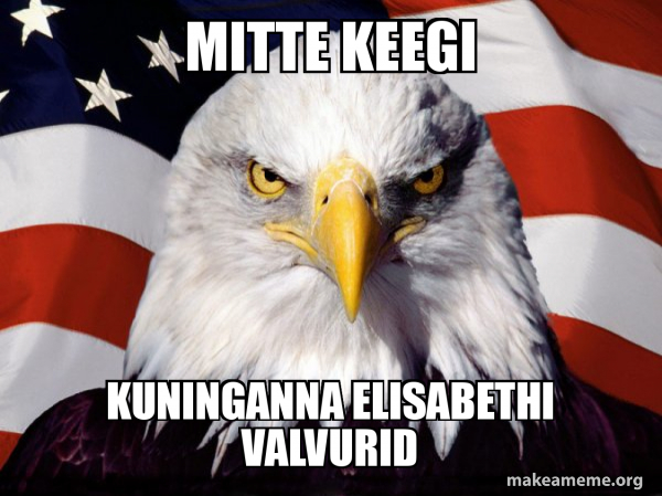 Mitte keegi Kuninganna Elisabethi valvurid - American Pride Eagle Meme ...