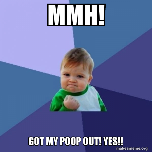 mmh! got my poop out! yes!! - Success Kid Meme Generator
