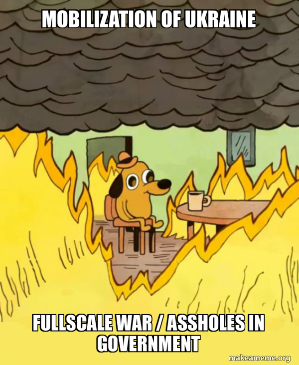 mobilization of ukraine fullscale war / assholes in government - This ...