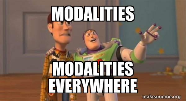 Modalities MODALITIES everywhere - Buzz and Woody (Toy Story) Meme Meme ...