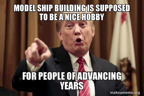 Model ship building is supposed to be a nice hobby For people of ...