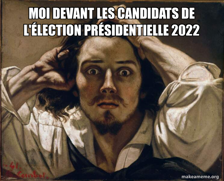 Moi devant les candidats de l'élection présidentielle 2022 Meme Generator