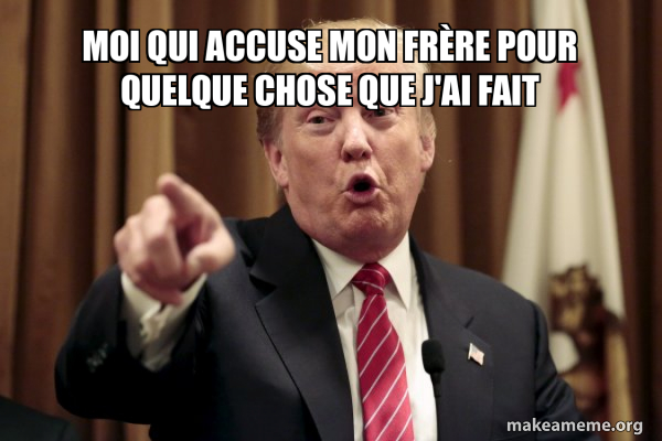 moi qui accuse mon frère pour quelque chose que j'ai fait - Donald ...
