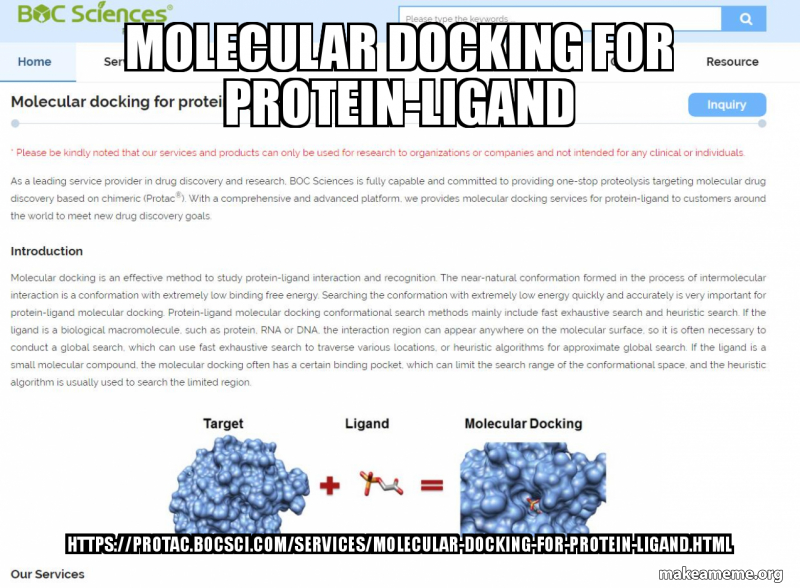 Molecular docking for protein-ligand https://protac.bocsci.com/services ...