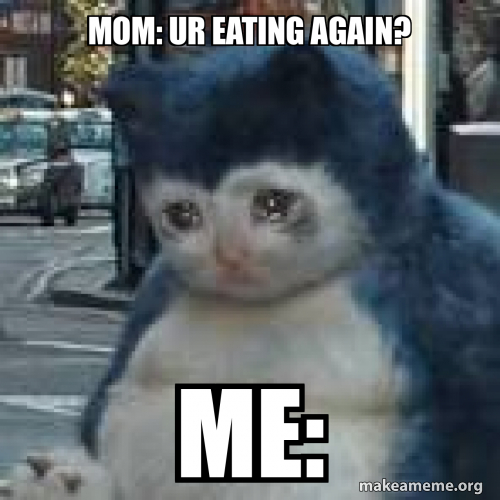 Mom: ur eating again? me: Meme Generator