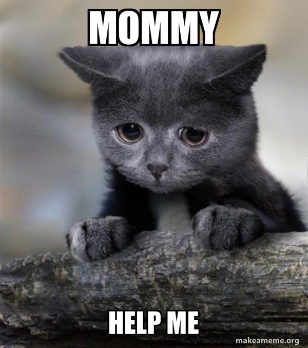 mommy help me - Confession Cat Meme Generator