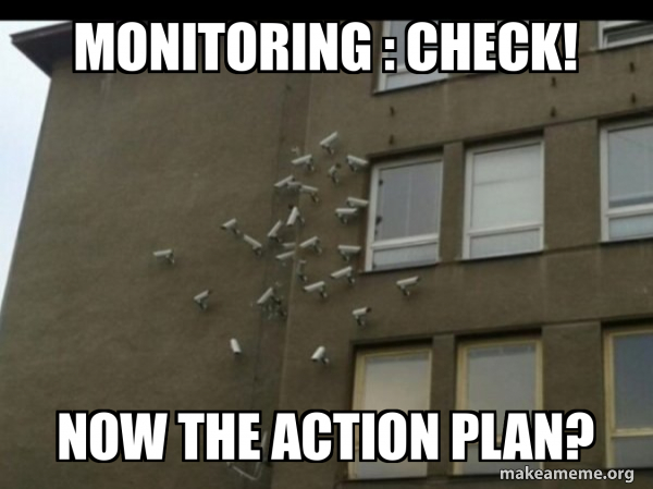 Monitoring : Check! now the action plan? - Paranoia meme Meme Generator