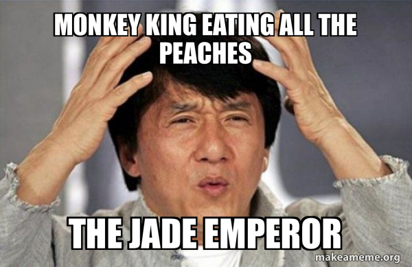 Monkey King eating all the peaches The Jade Emperor - Jackie Chan Why ...