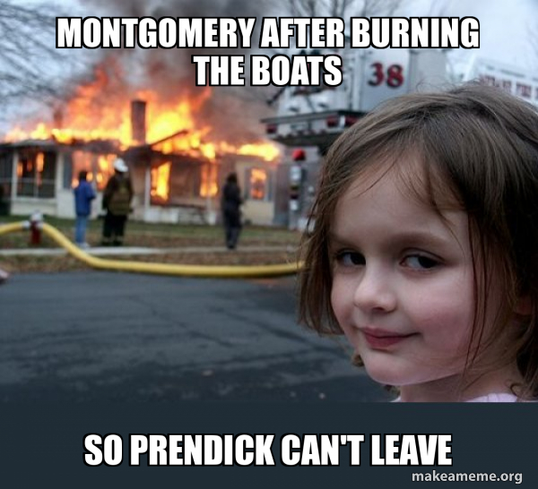 montgomery after burning the boats so prendick can't leave - Disaster ...