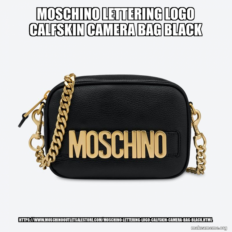 Moschino Lettering Logo Calfskin Camera Bag Black https://www ...