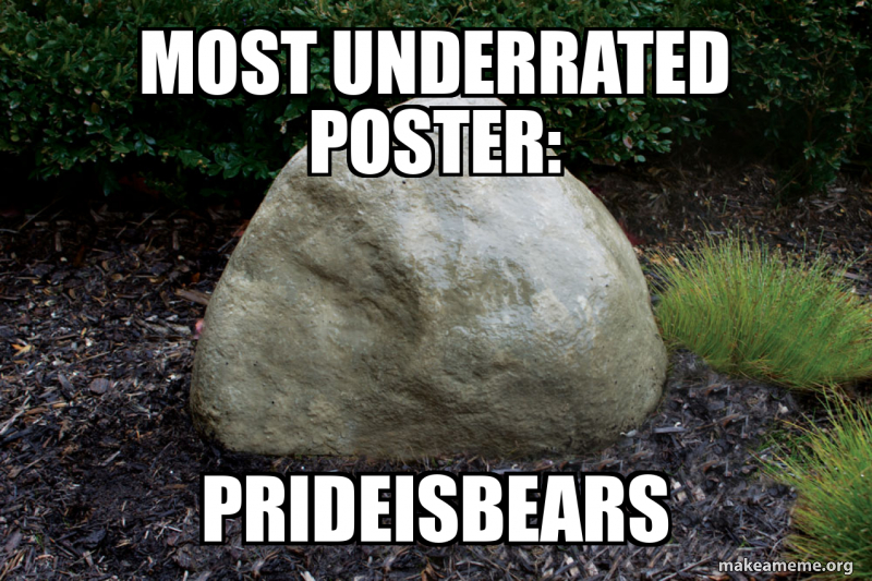 Most underrated Poster: PRideisBears Meme Generator