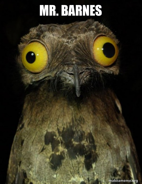 Mr. Barnes - Weird Stuff I do Potoo Meme Generator