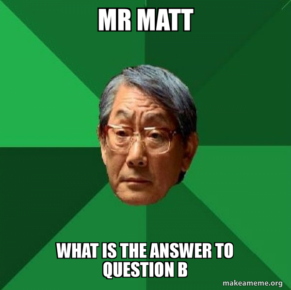 mr matt what is the answer to question b - High Expectations Asian ...