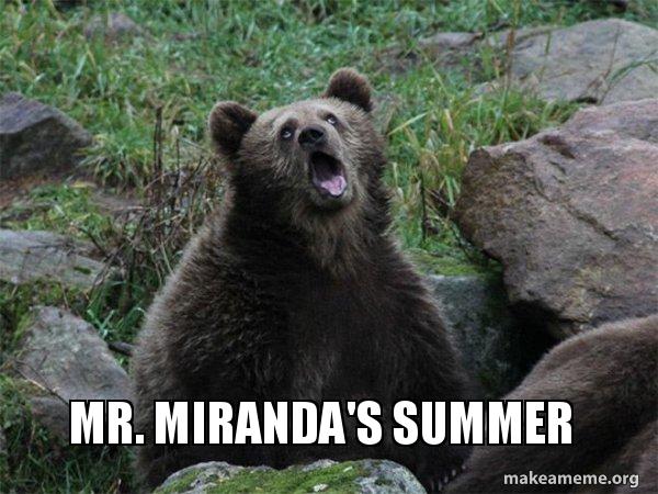 Mr. Miranda's Summer - Sarcastic Bear Meme Generator