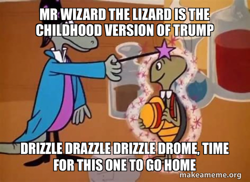 mr wizard the lizard is the childhood version of trump drizzle drazzle ...