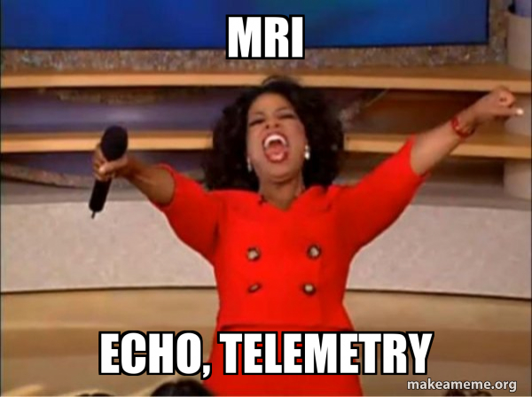 MRI ECHO, telemetry - Oprah Winfrey - You Get a Car Meme Generator