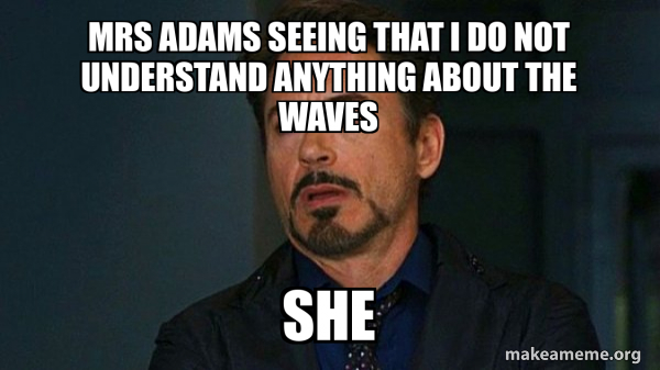 Mrs adams seeing that I do not understand anything about the waves she ...