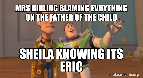 Mrs birling blaming evrything on the father of the child Sheila knowing ...
