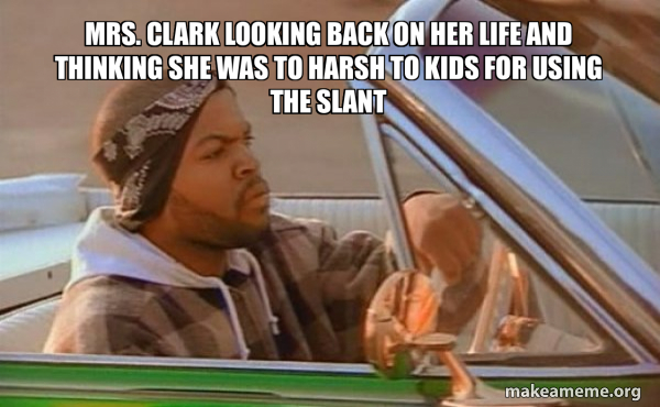 Mrs. Clark looking back on her life and thinking she was to harsh to ...